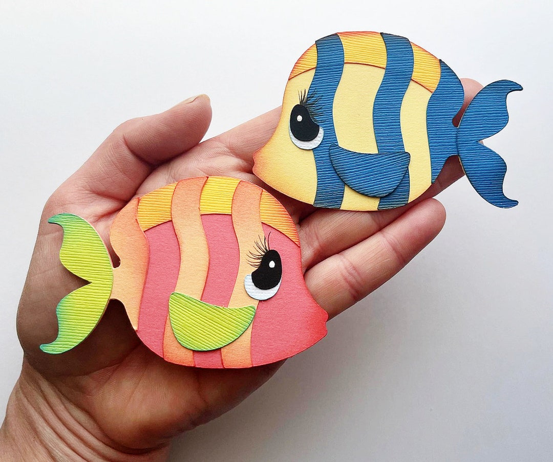 Fish Scrapbook Embellishments Aquarium Fish Beach Ocean Theme Paper ...