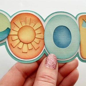 Scrapbook Title Pool. Summer Swimming Theme, Made to Order Paper ...