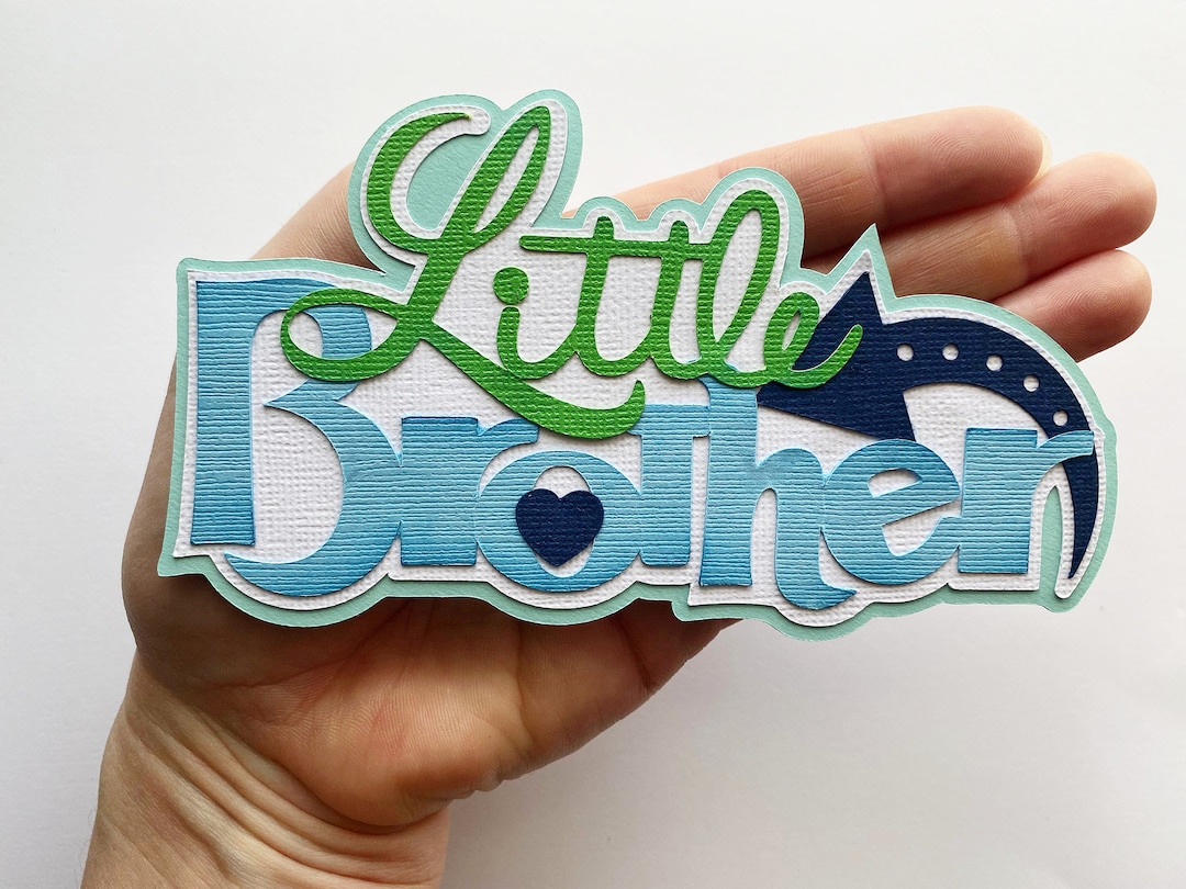 Brother Scrapbook Title Little Brother, Sibling Theme Made to Order ...