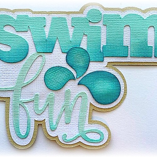 POOL FUN Title SUMMER Boy Girl Paper Piecing 3D Die Cut for - Etsy