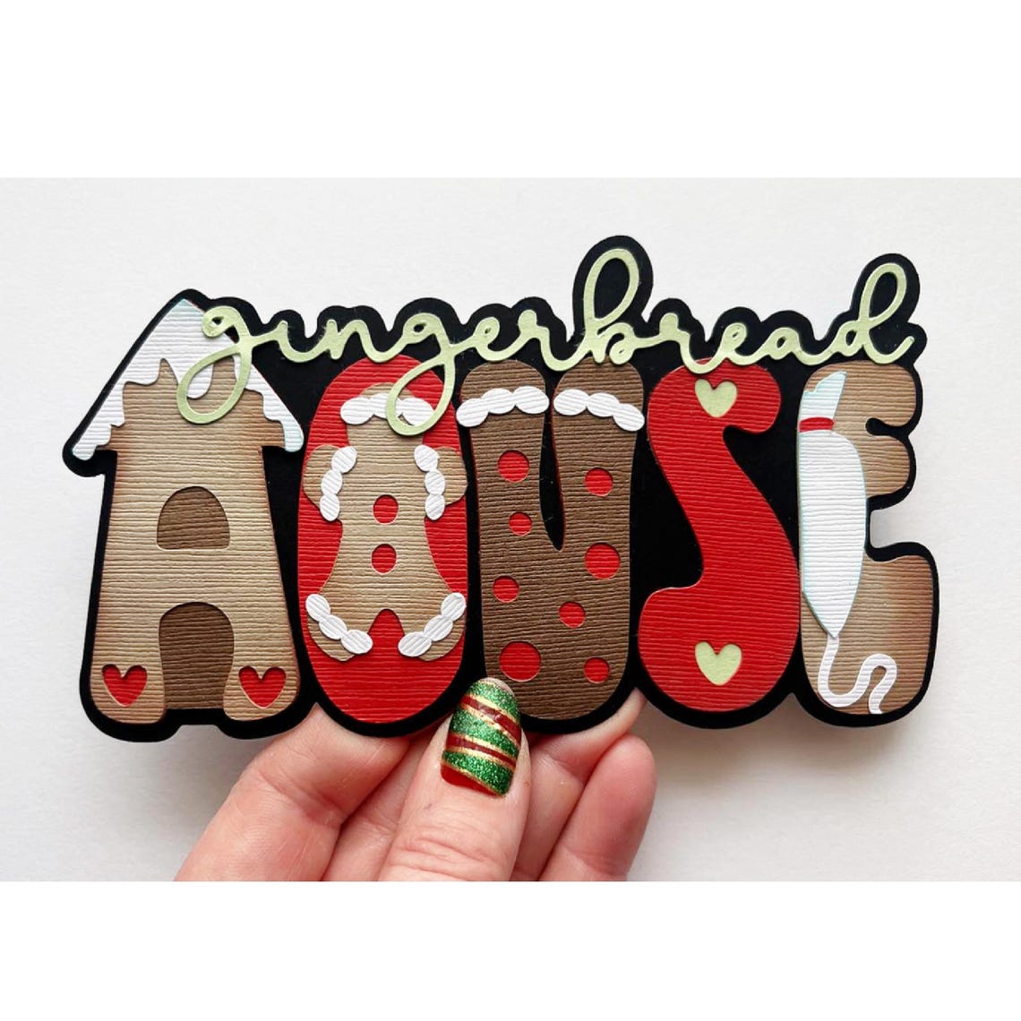 Gingerbread Embellishment Scrapbook Christmas Gingerbread Cookie, A ...