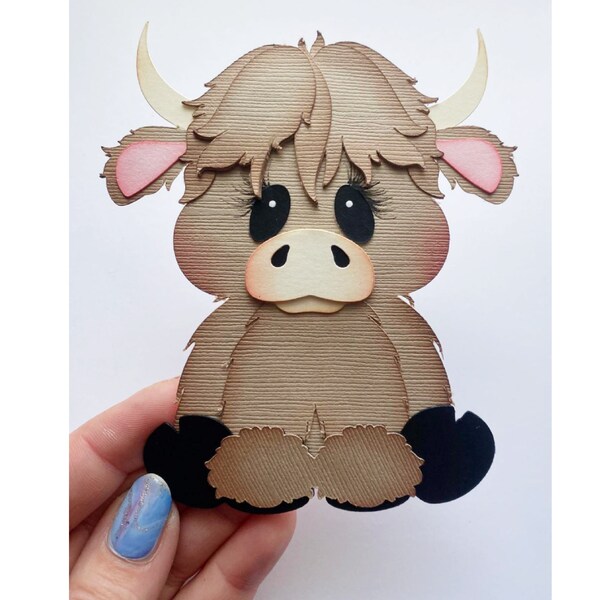 Paper Piecing Highland Cow - Etsy UK