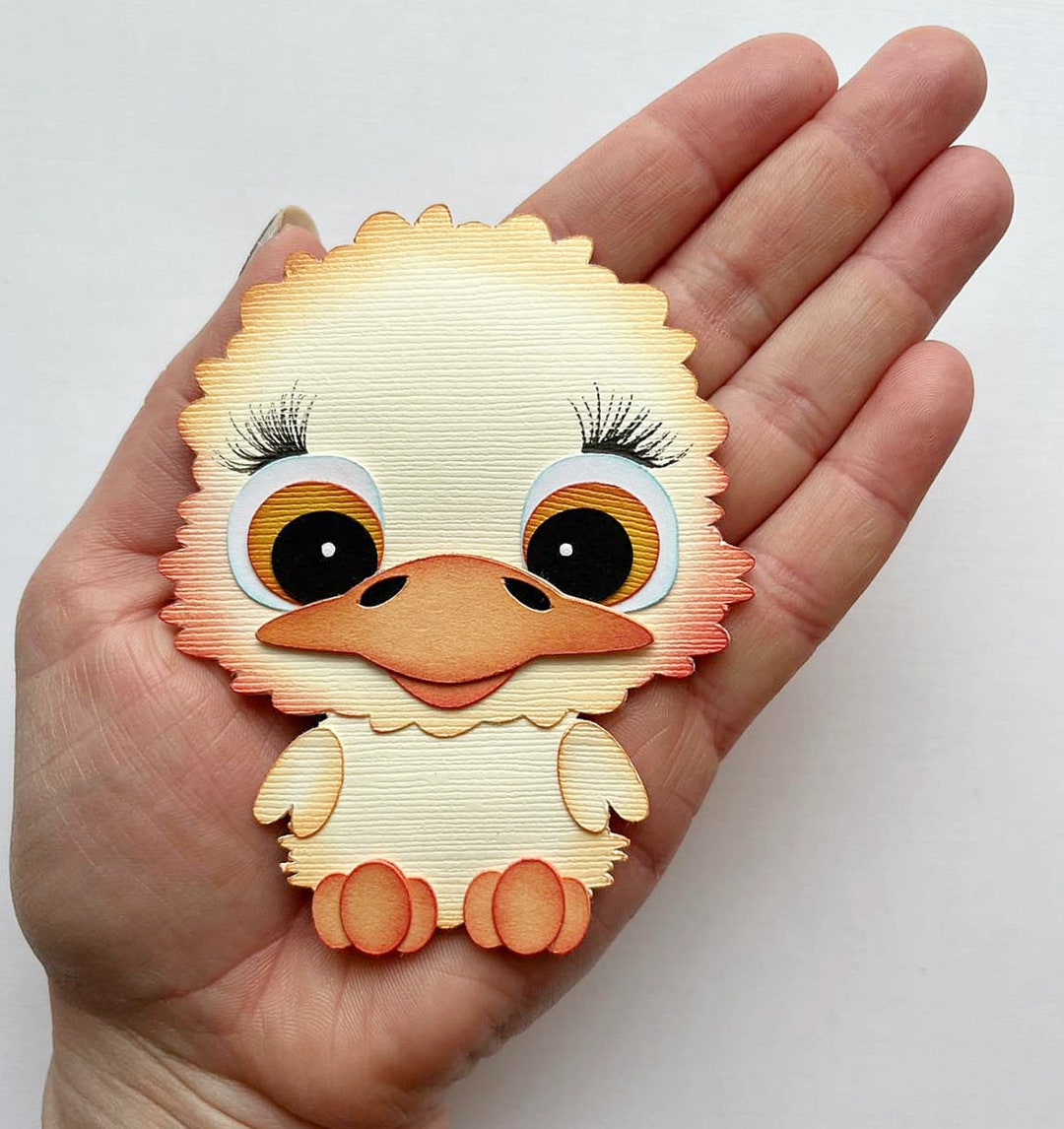 Duck Scrapbook Embellishment Paper Piecing Baby Duckling Duck Bird ...