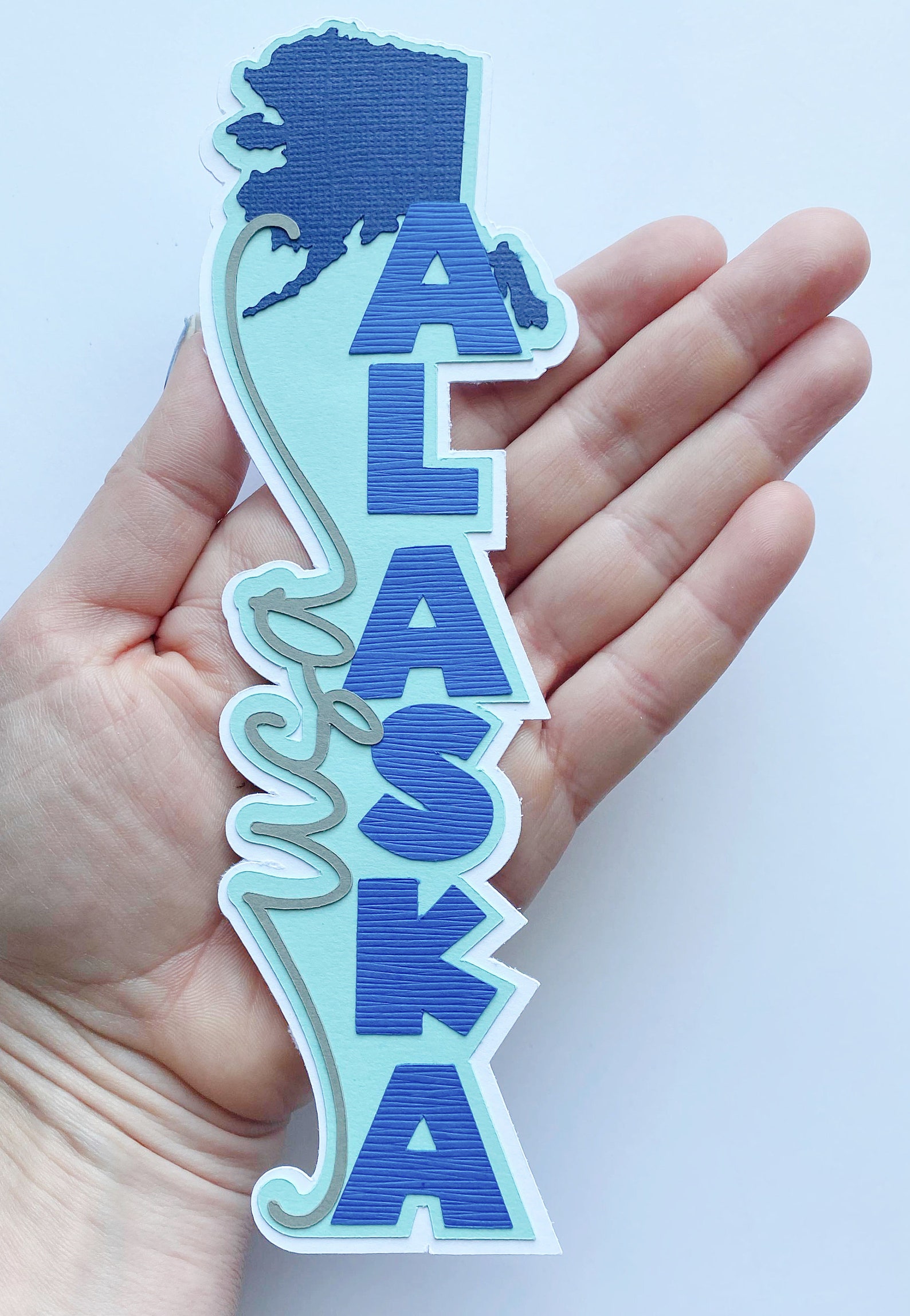 Alaska Scrapbook Title Vertical Orientation Slimline , USA State Theme ...