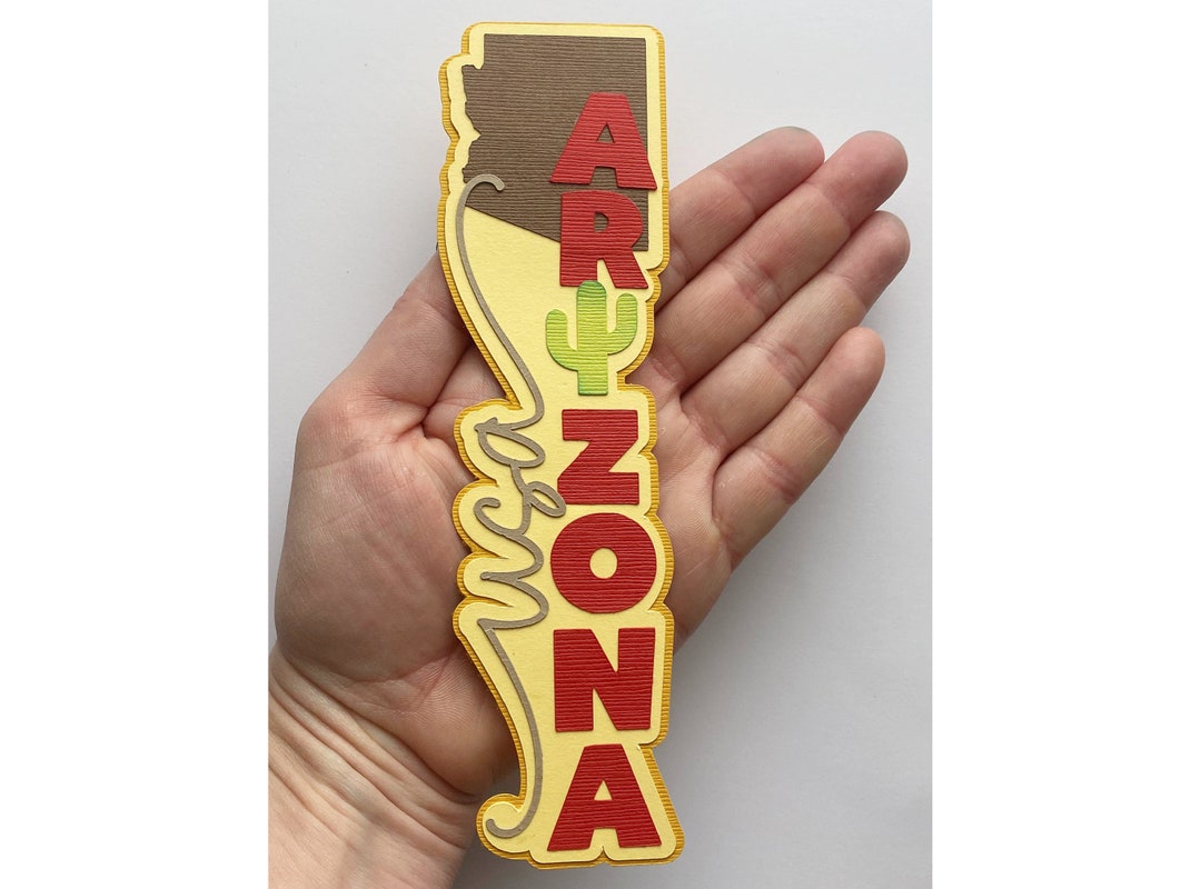 Arizona Scrapbook Title Vertical Orientation Slimline , USA State Theme ...