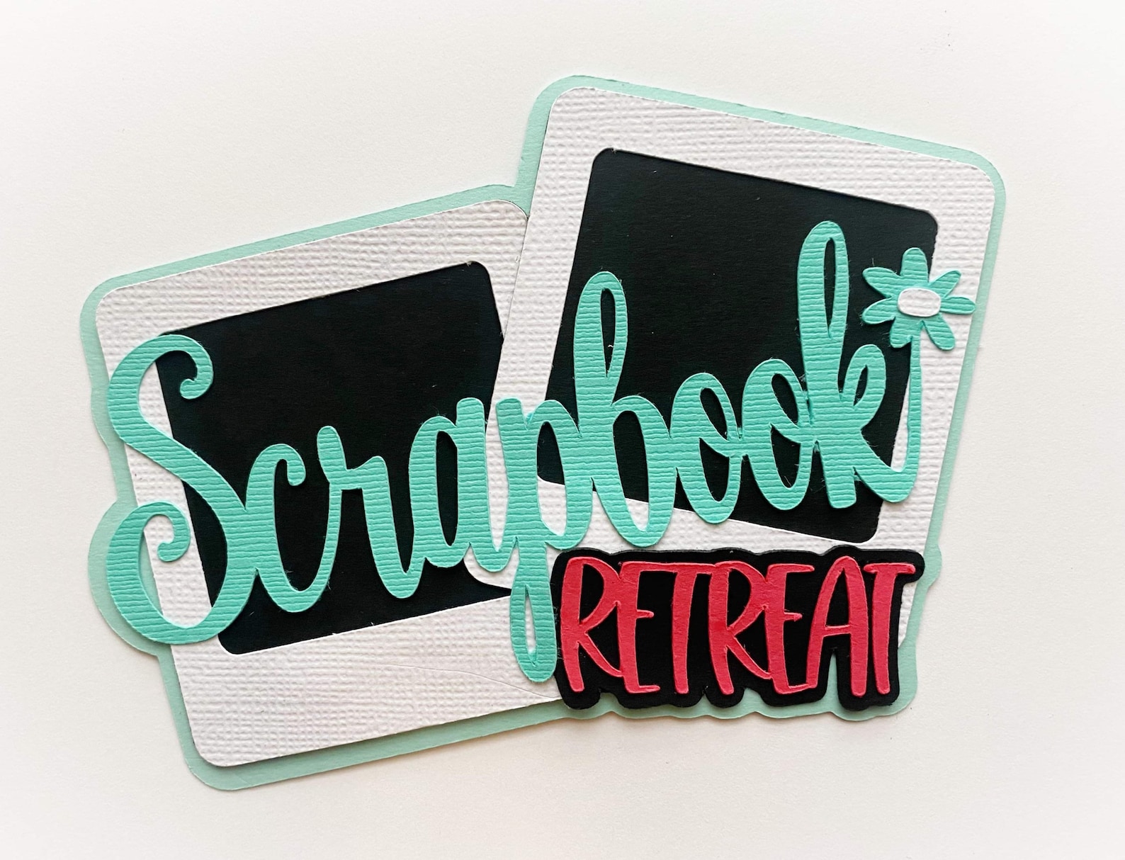 Scrapbook Retreat Title Embellishment a Premade Paper Piecing - Etsy