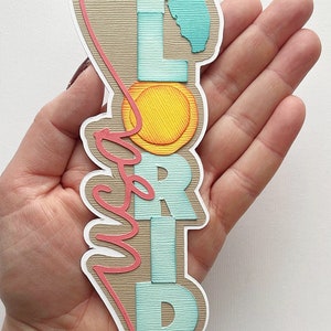 Florida Scrapbook Title Vertical Orientation Slimline , USA State Theme ...