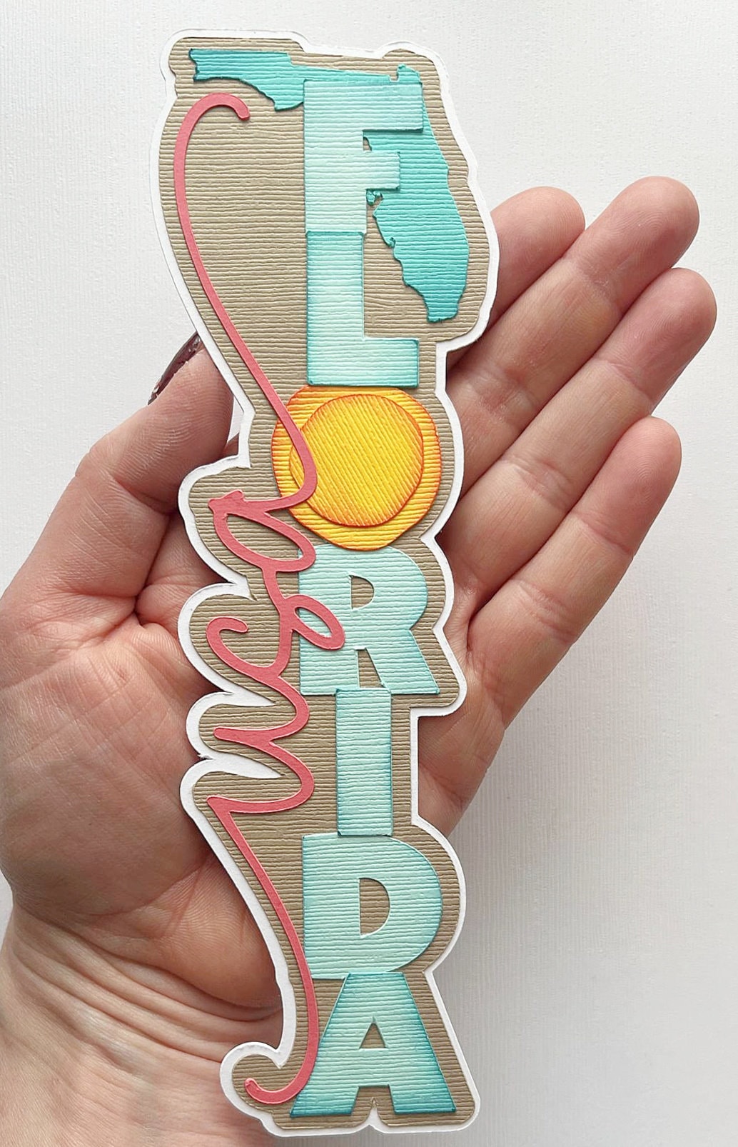 Florida Scrapbook Title Vertical Orientation Slimline , USA State Theme ...