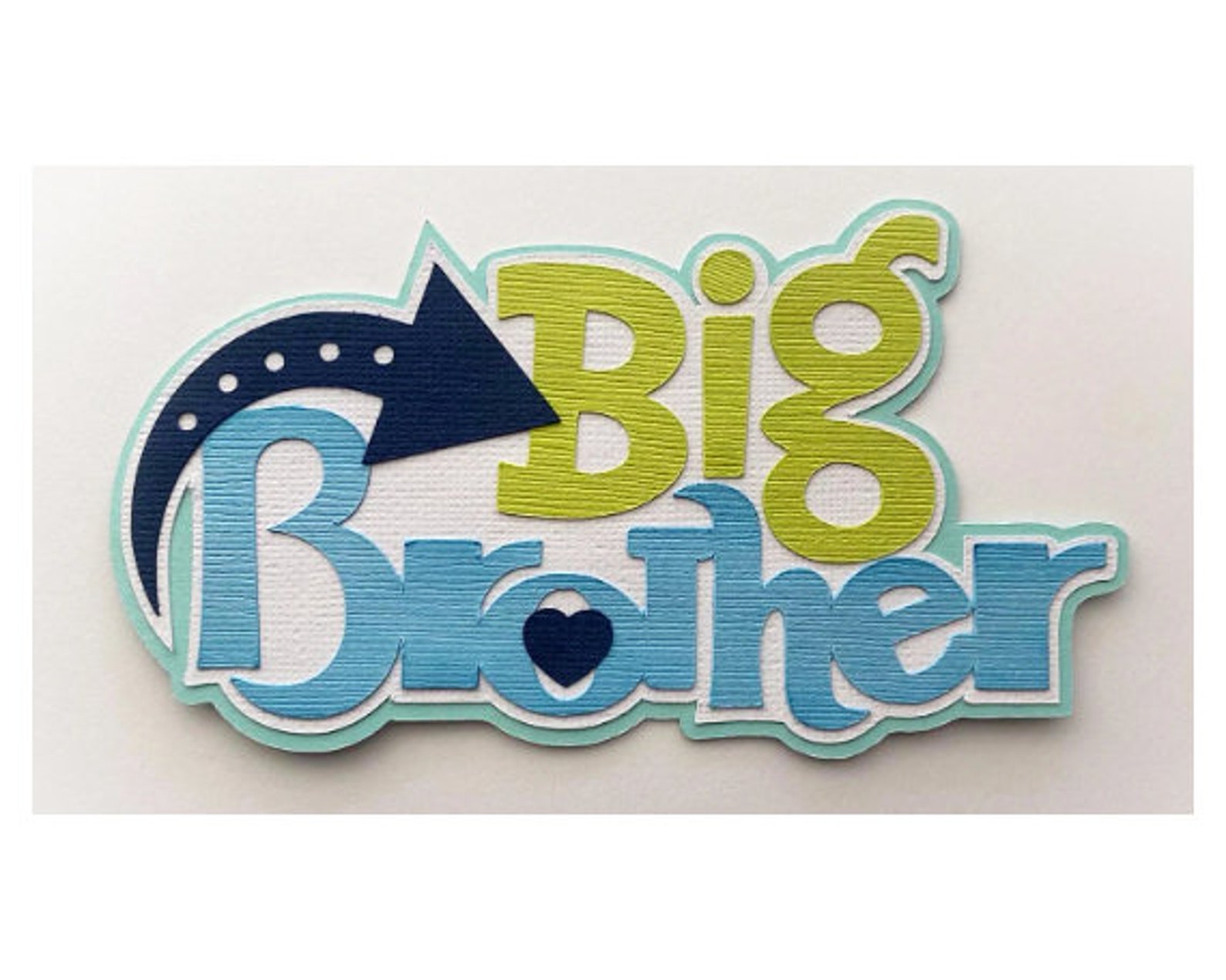 Brother Scrapbook Embellishment Big Brother Title a Premade - Etsy