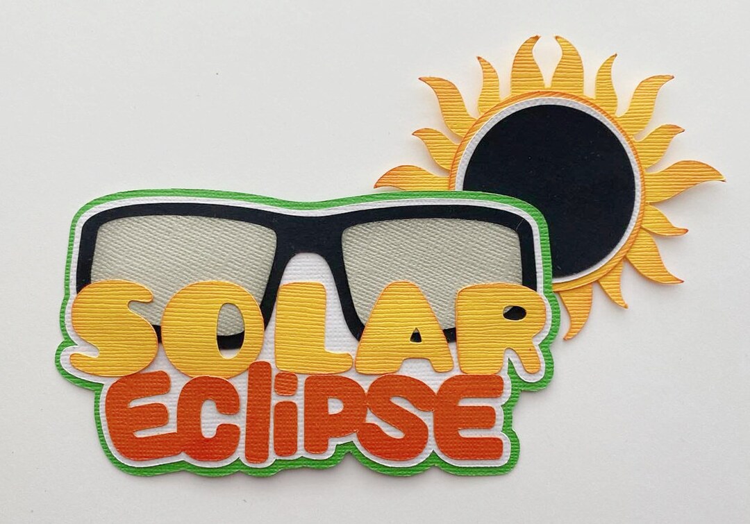 Solar Eclipse Scrapbook Title Set MADE TO ORDER for Scrapbook Layouts ...