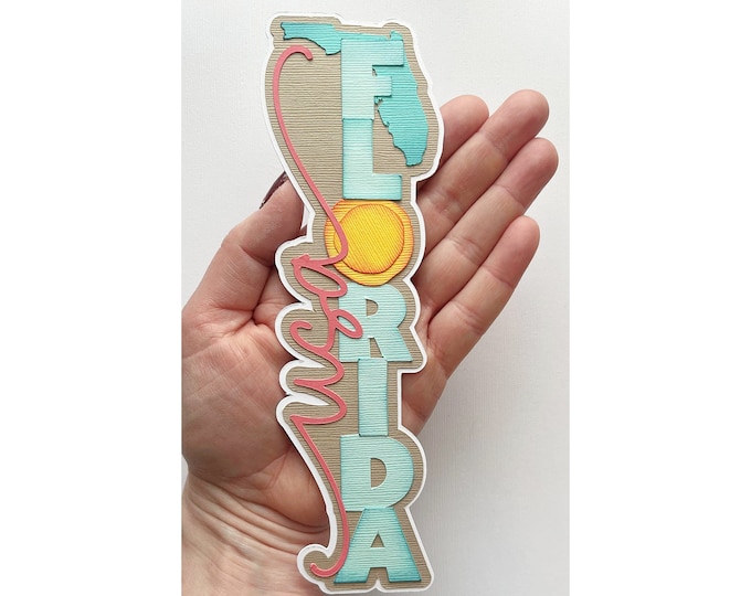 Florida Scrapbook Title Vertical Orientation Slimline , USA State Theme ...