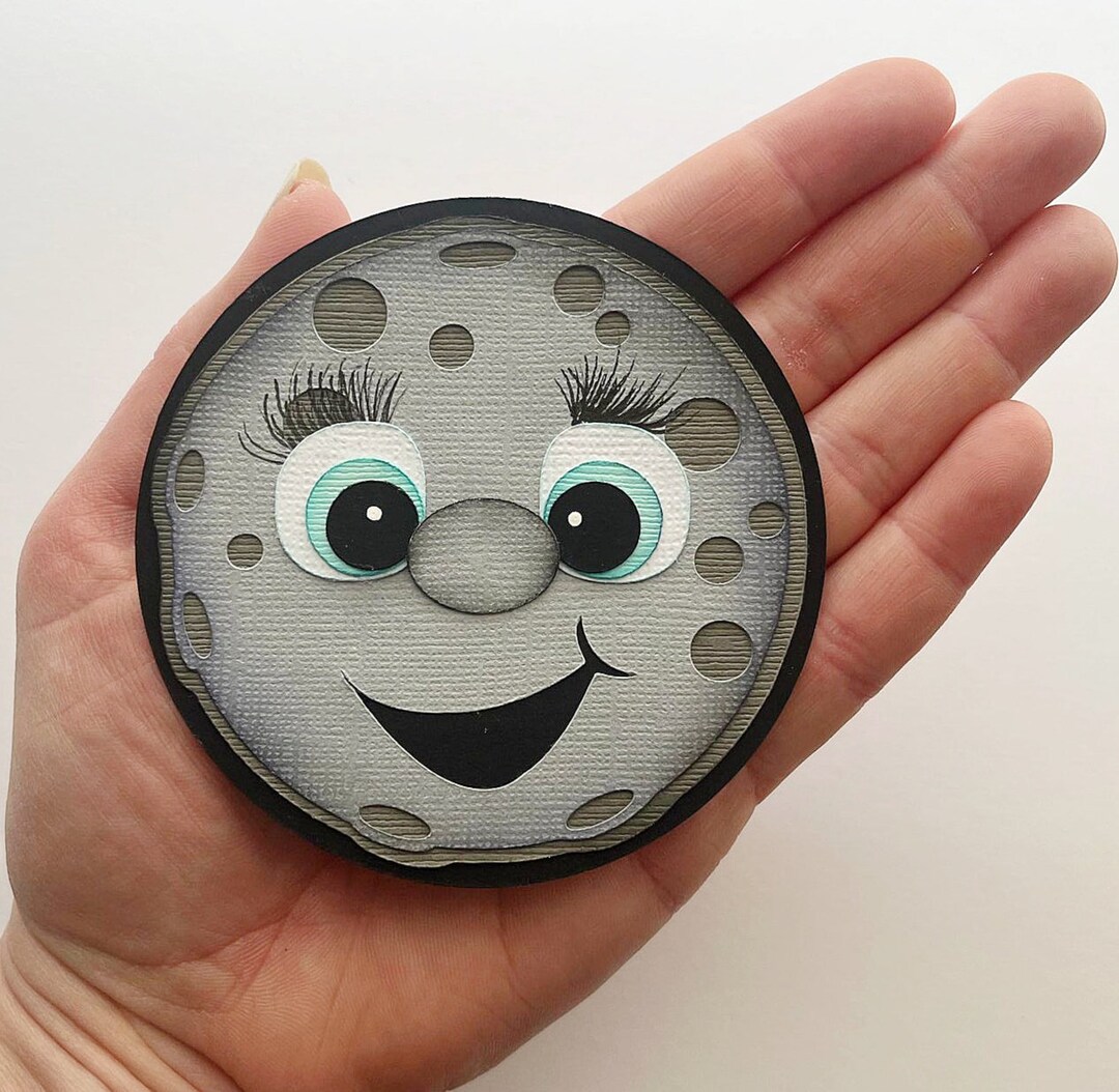 Eclipse Moon Scrapbook Embellishment MADE TO ORDER for Scrapbook ...