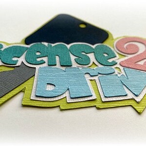 Driving Scrapbook Embellishment License to Drive Paper Die Cut, Paper ...