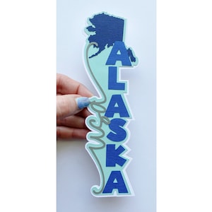 Alaska Scrapbook Title Vertical Orientation Slimline , USA State Theme ...