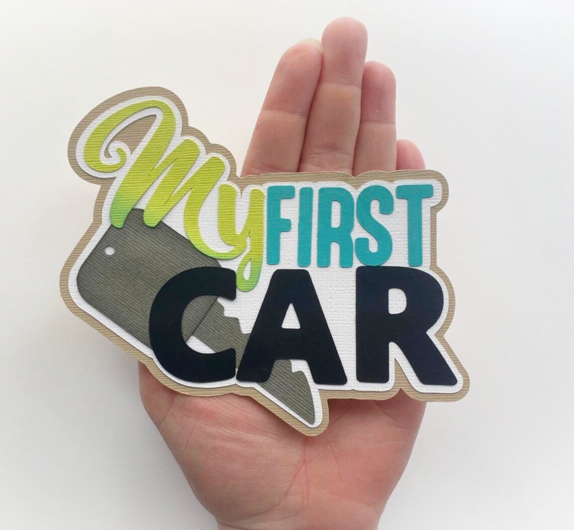First Car Scrapbook Title My First Car Title Driving Theme - Etsy