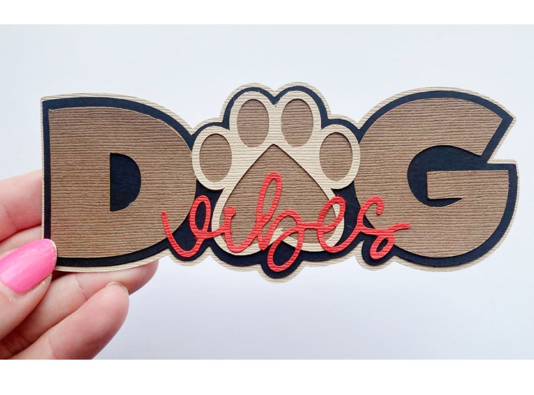 Dog Scrapbook Title Pet Animal Theme. A Premade Paper Piecing Layered ...