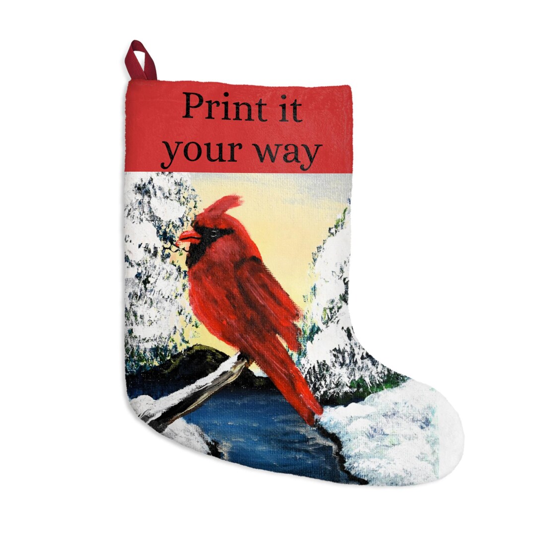 Personalized Cardinal Stocking - Etsy