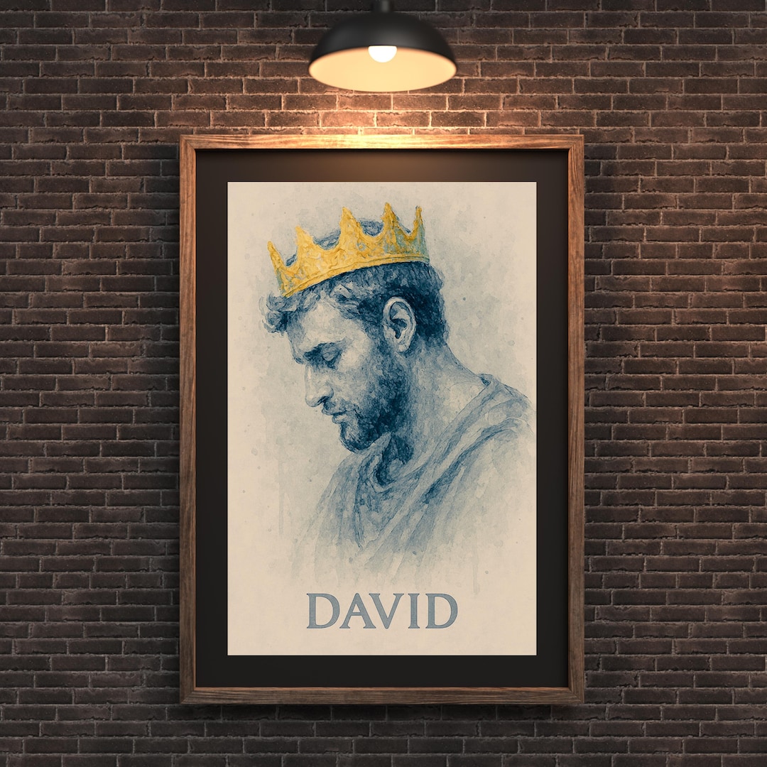 King David – Digital Christian Art Poster (download) - Etsy