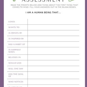 Self- Awareness Worksheet- Great for Personal or Teamwork - Etsy