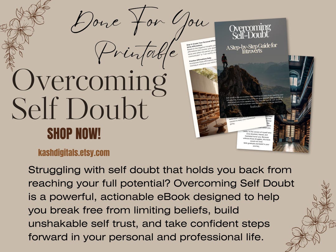 Self Doubt Ebook Canva Template: Personal Development (MRR) - Etsy