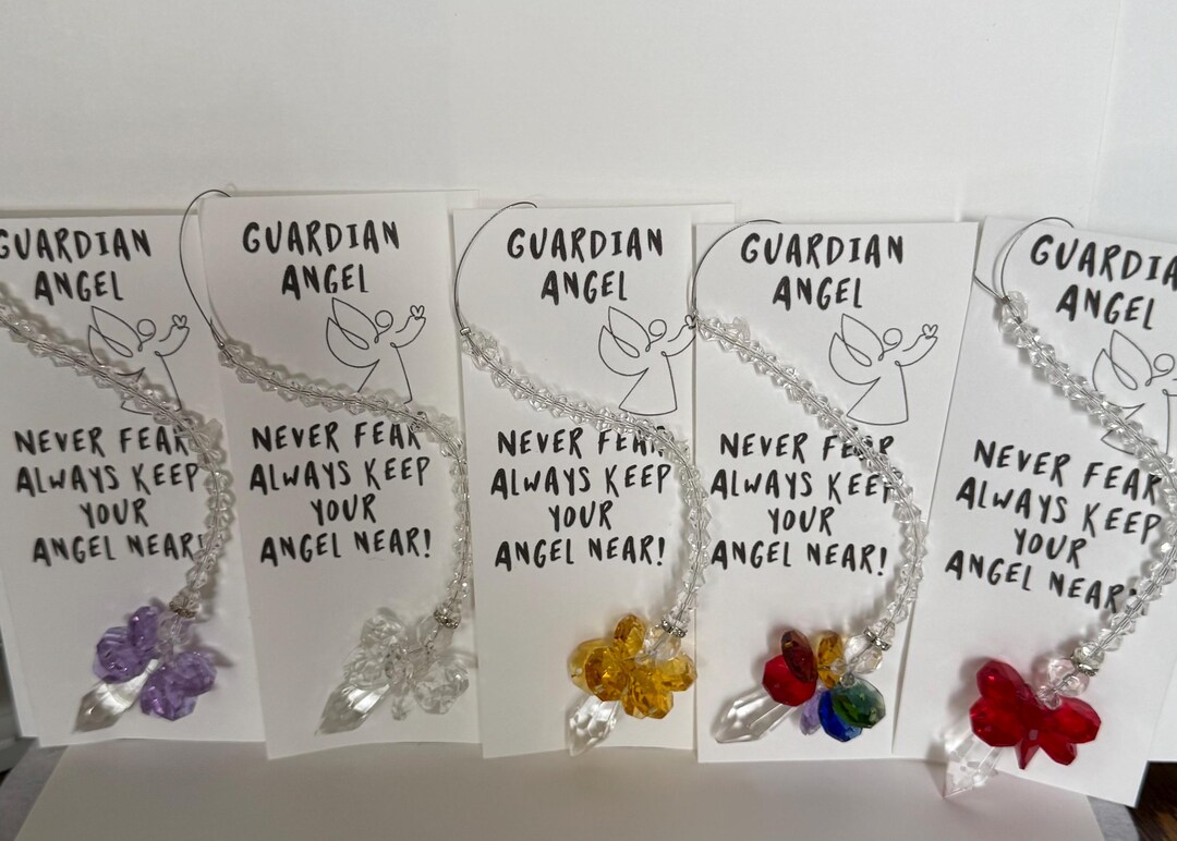 Guardian Angel Sun Catchers With Colorful Crystals, Guardian Angel ...
