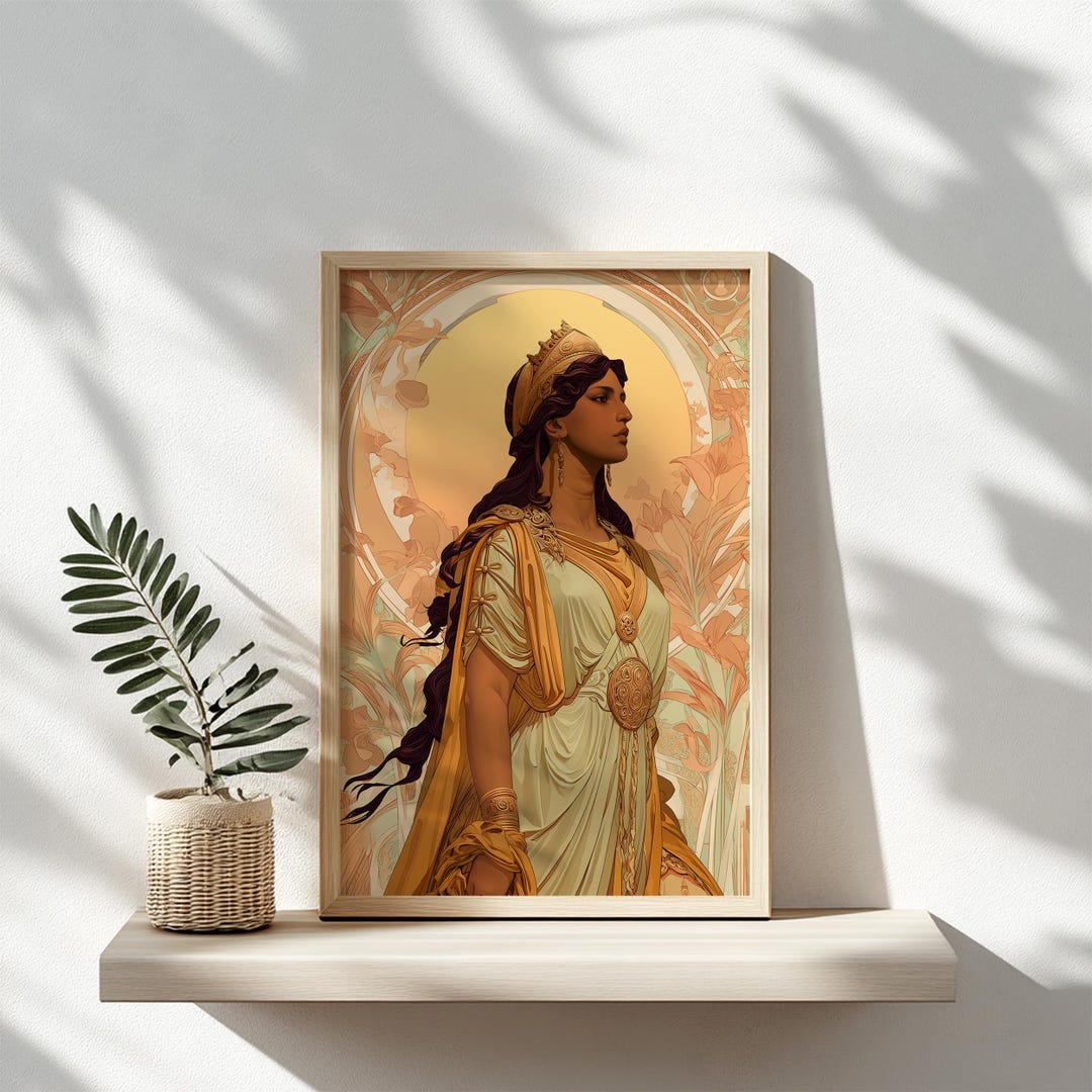Queen Zenobia of Palmyra Art, Art Nouveau Wall Decor - Etsy