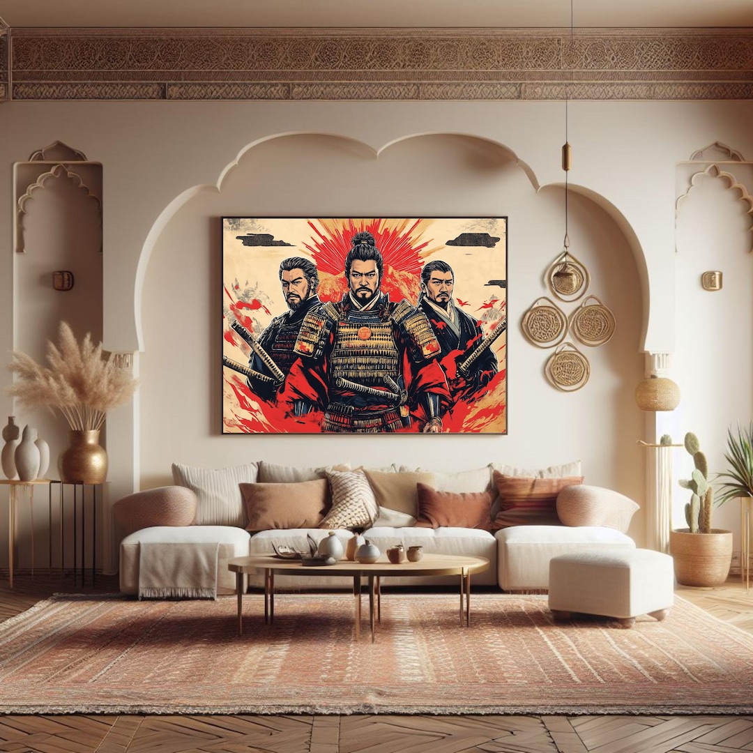 Three Great Unifiers of Japan Poster – Sengoku Period Print, Oda ...