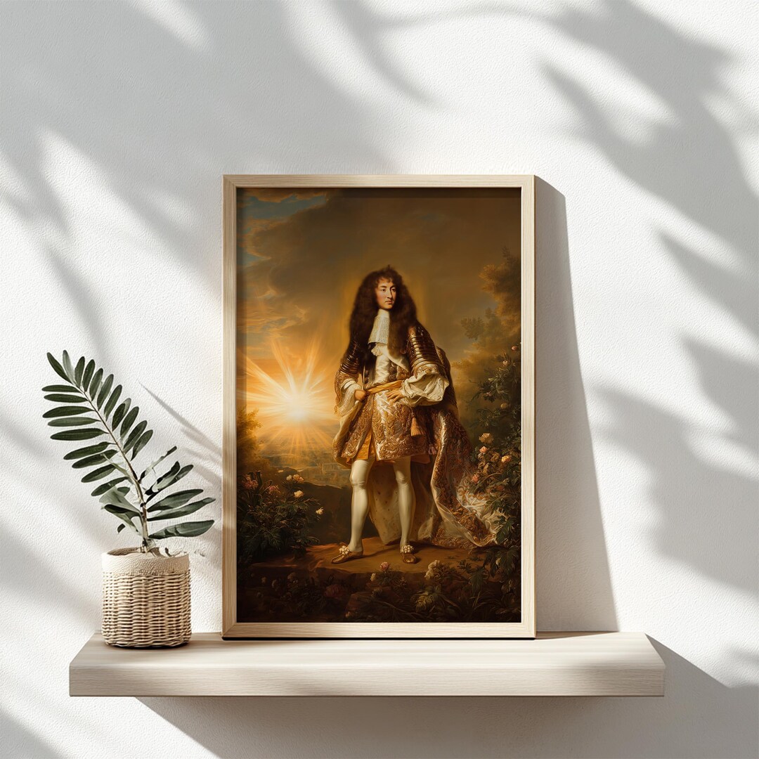 King Louis XIV Wall Art, the Sun King Baroque Portrait - Etsy