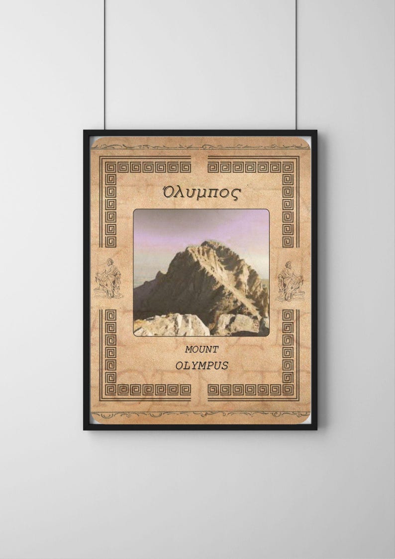 Printable Art | Mount Olympus | Instant Download | Greek Mythology Art ...