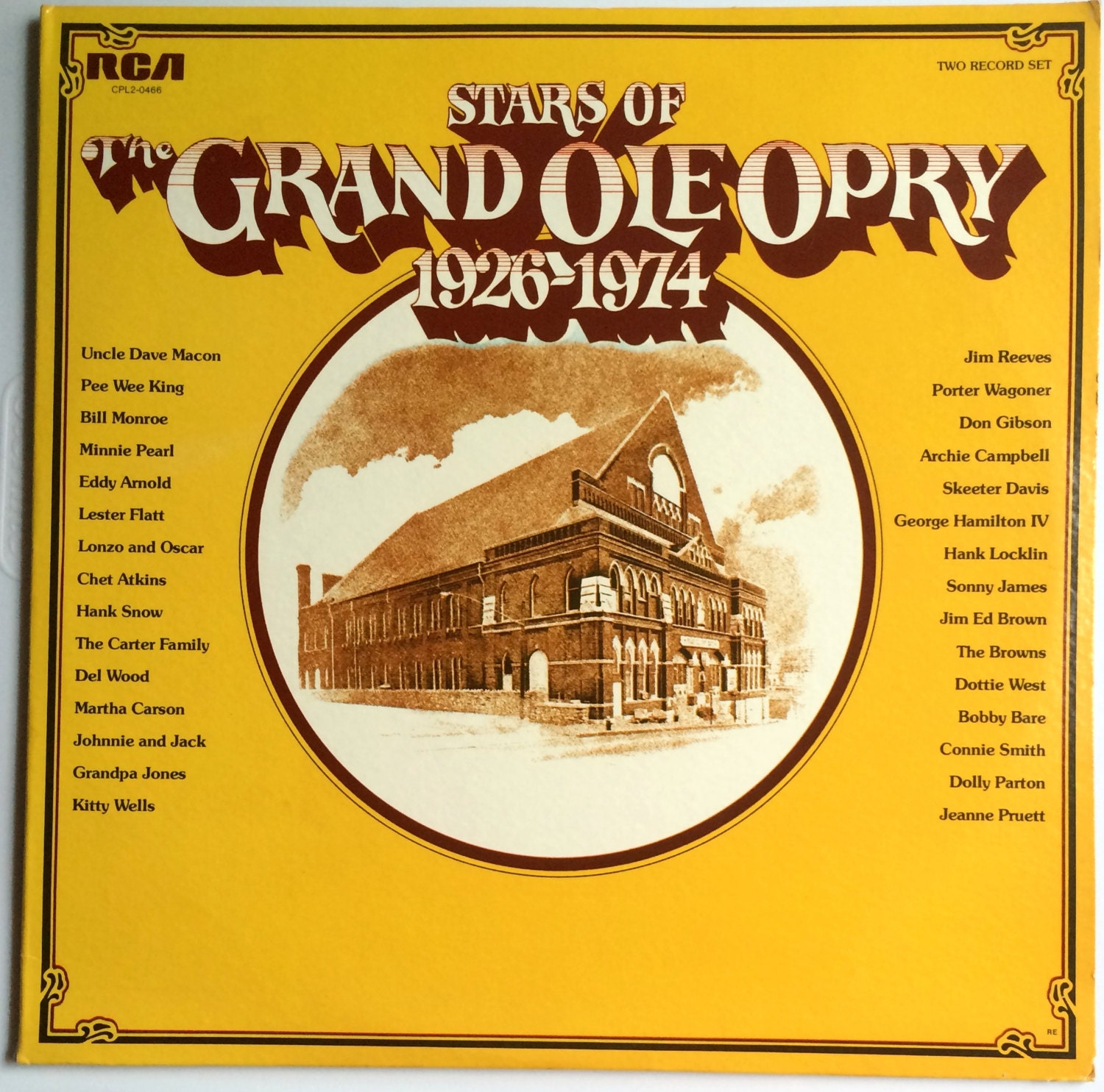 Stars of the GRAND OLE OPRY 1926-1974 Double Lp 1974 Original Vinyl ...