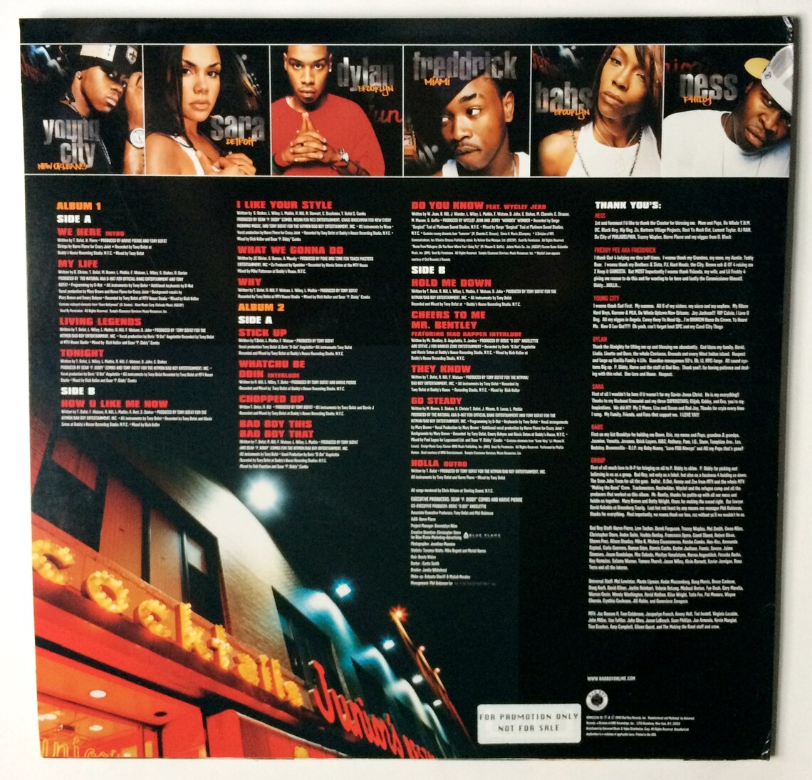 BAD BOY'S Da Band Too Hot for T.V. Double Lp Original Vinyl Record ...