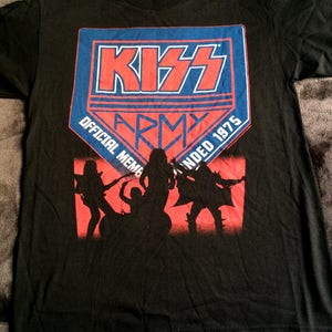 KISS ARMY Official Member T Shirt Vintage Band Tee - Etsy
