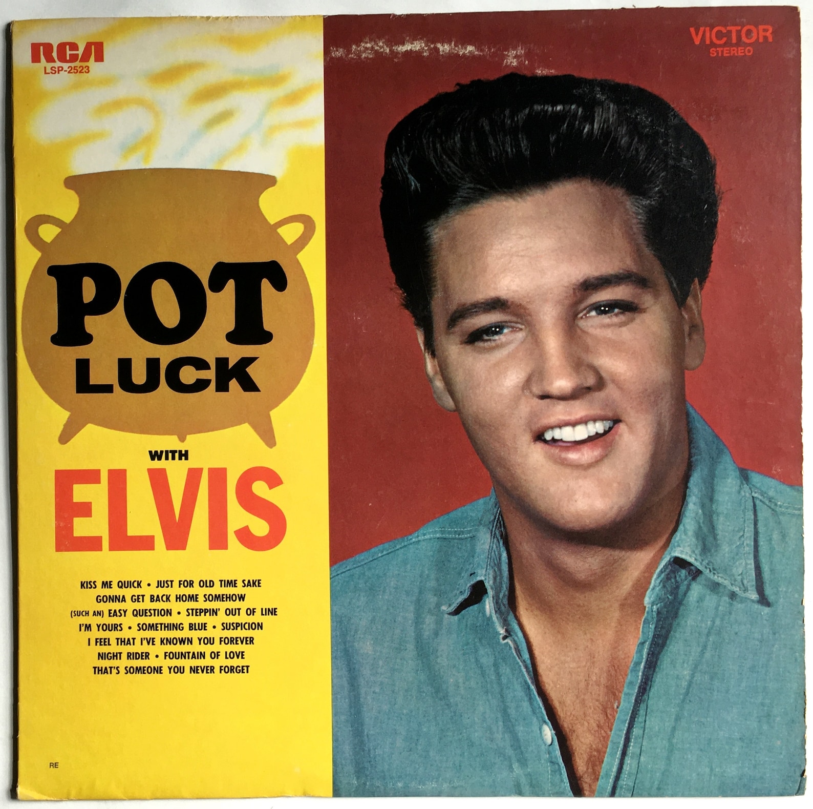ELVIS Pot Luck Lp 1962 ELVIS PRESLEY Original Vintage Vinyl Record ...