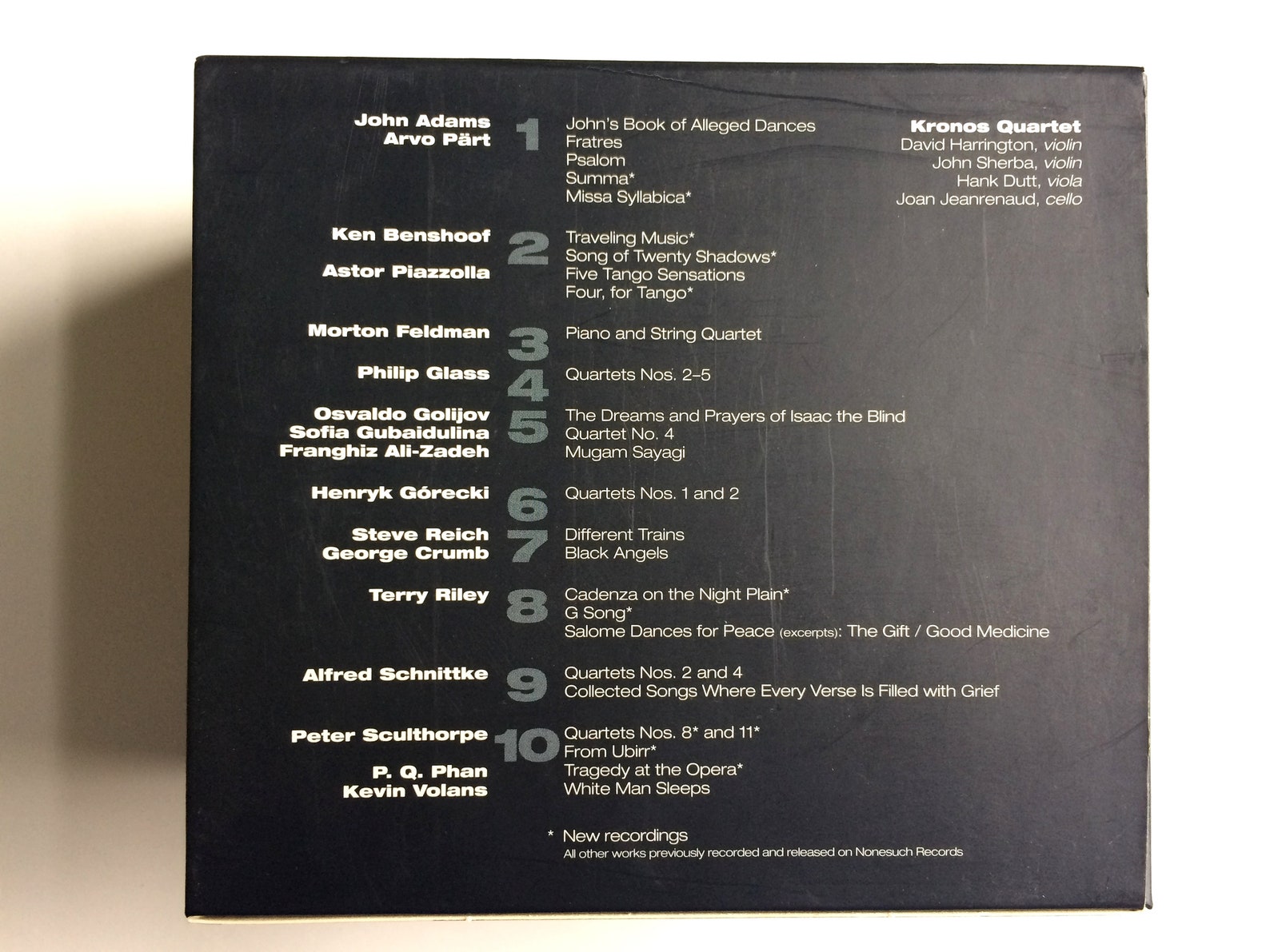 KRONOS QUARTET 10 CD Box Set 25 Years Compilation 1998 Compact | Etsy