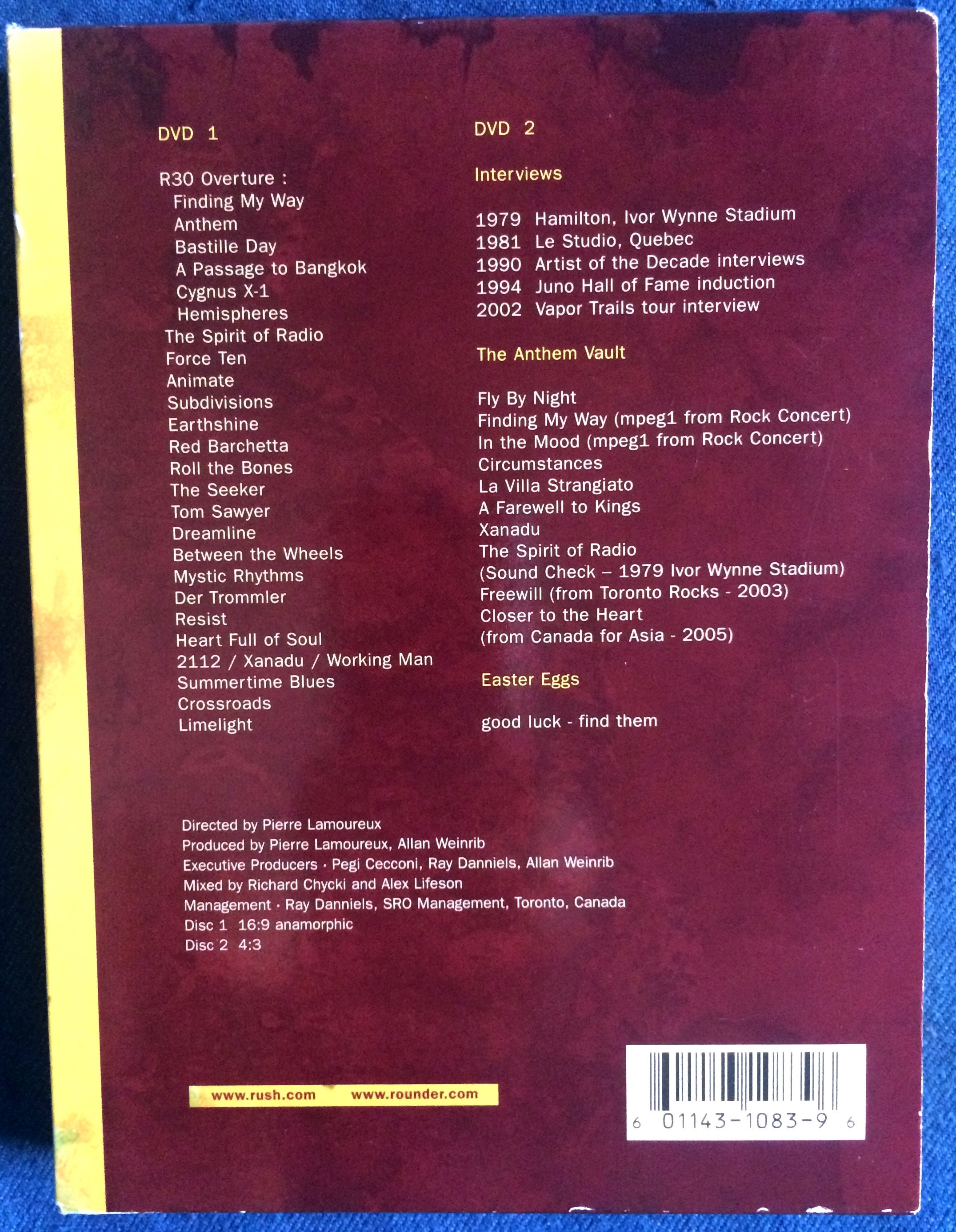 RUSH R30 DVD 2 Discs With Booklet Album - Etsy