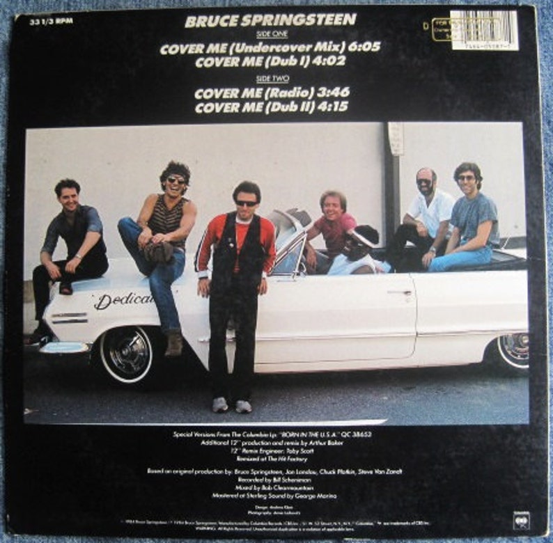 BRUCE SPRINGSTEEN Cover Me 4 Song 12 Inch Single Ep 1984 Original Vinyl ...