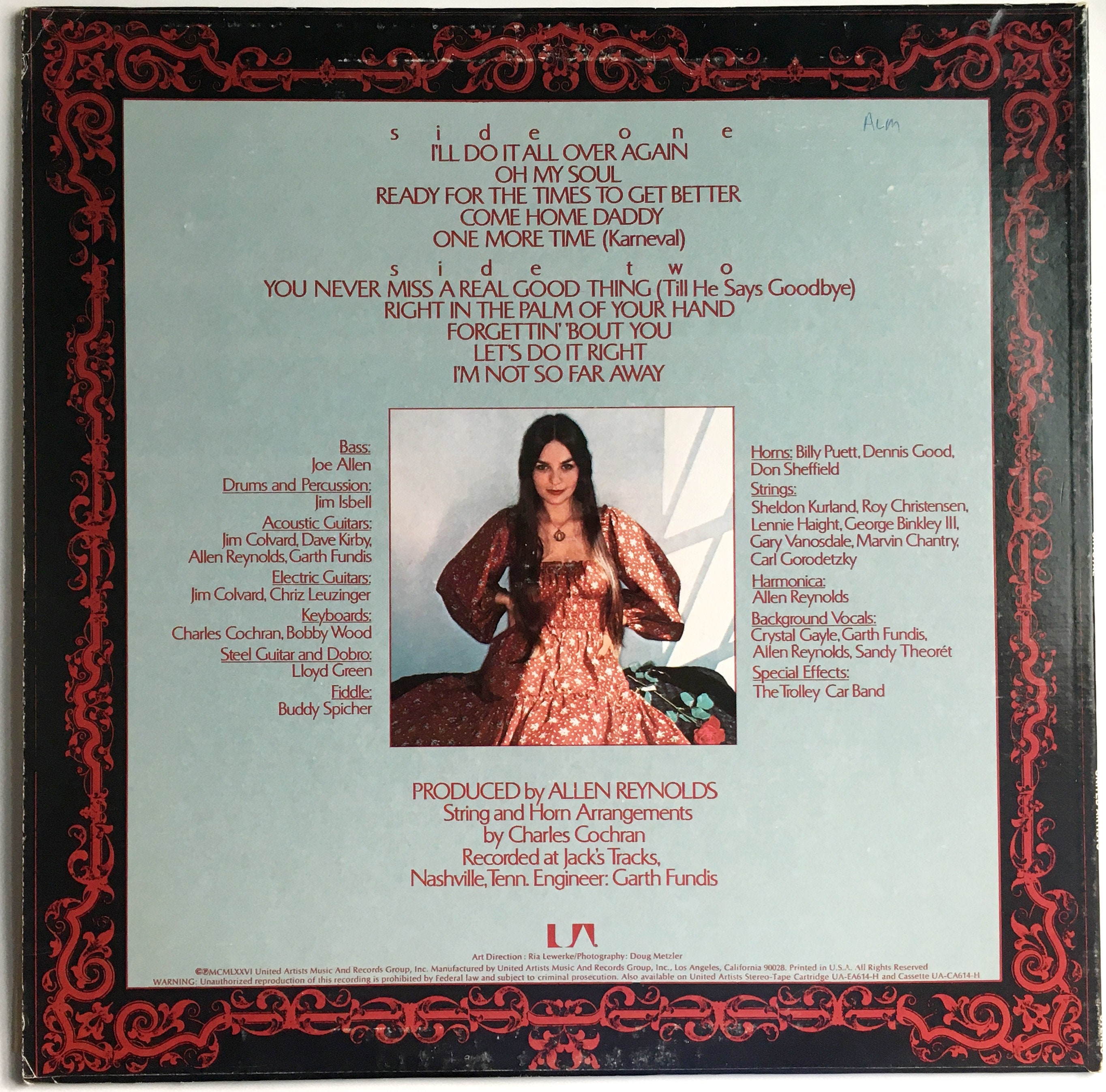 CRYSTAL GAYLE - Crystal Lp 1976 Original Vintage Vinyl Record Album ...