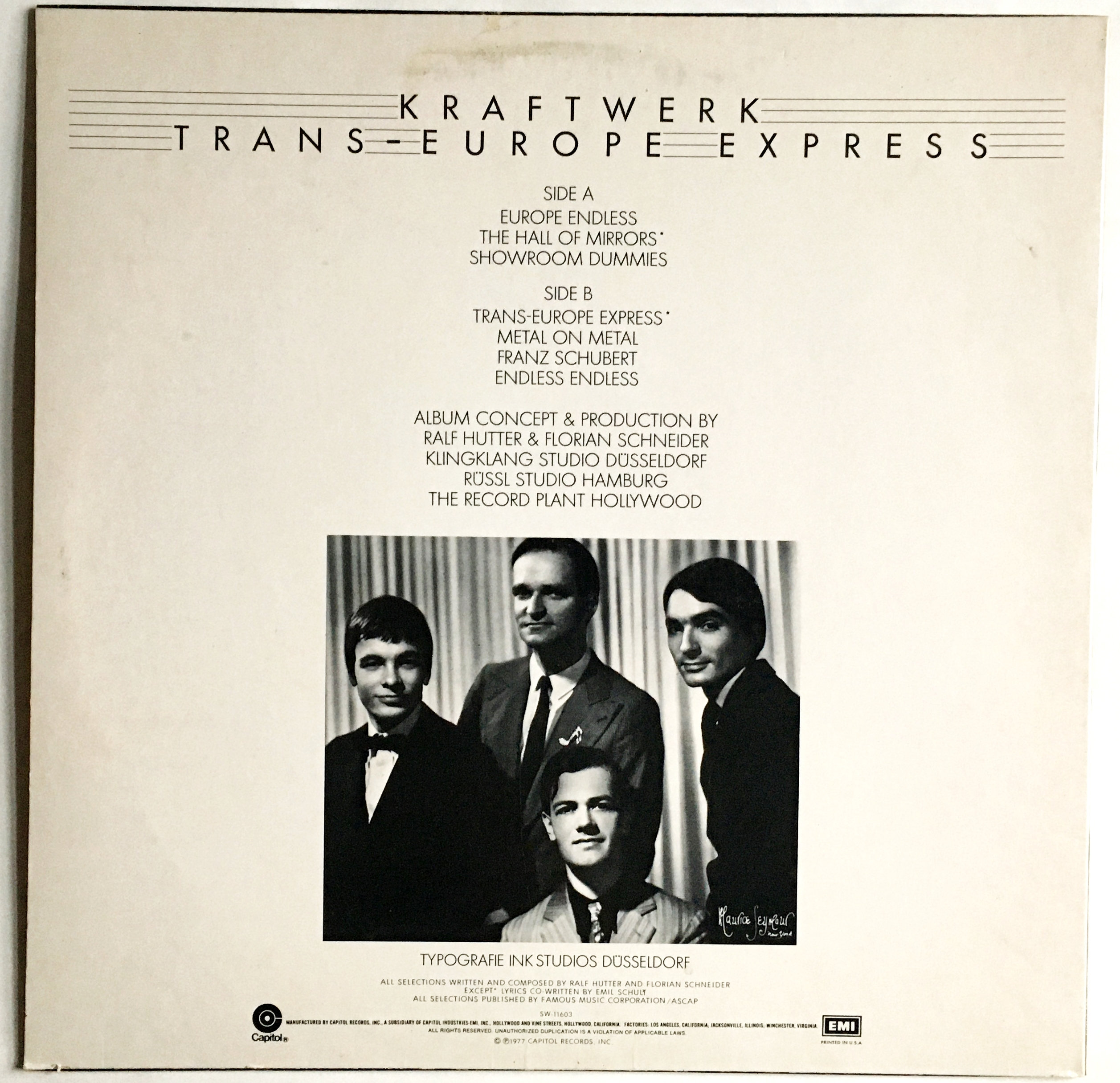 KRAFTWERK - Trans Europe Express Lp 1977 Original Vintage Vinyl Record ...