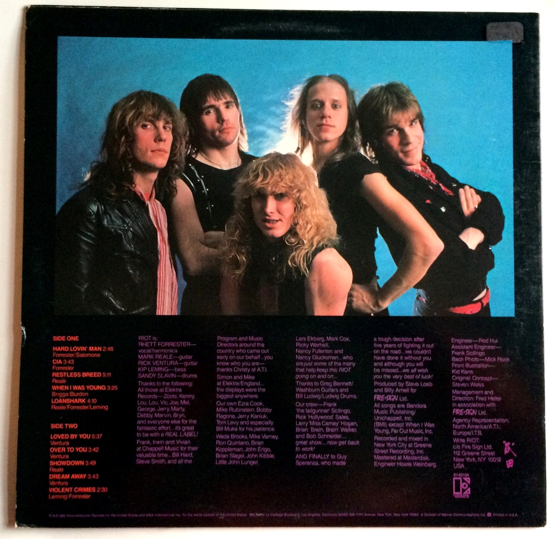 RIOT RESTLESS BREED Lp 1982 Original Vintage Vinyl Record Album - Etsy