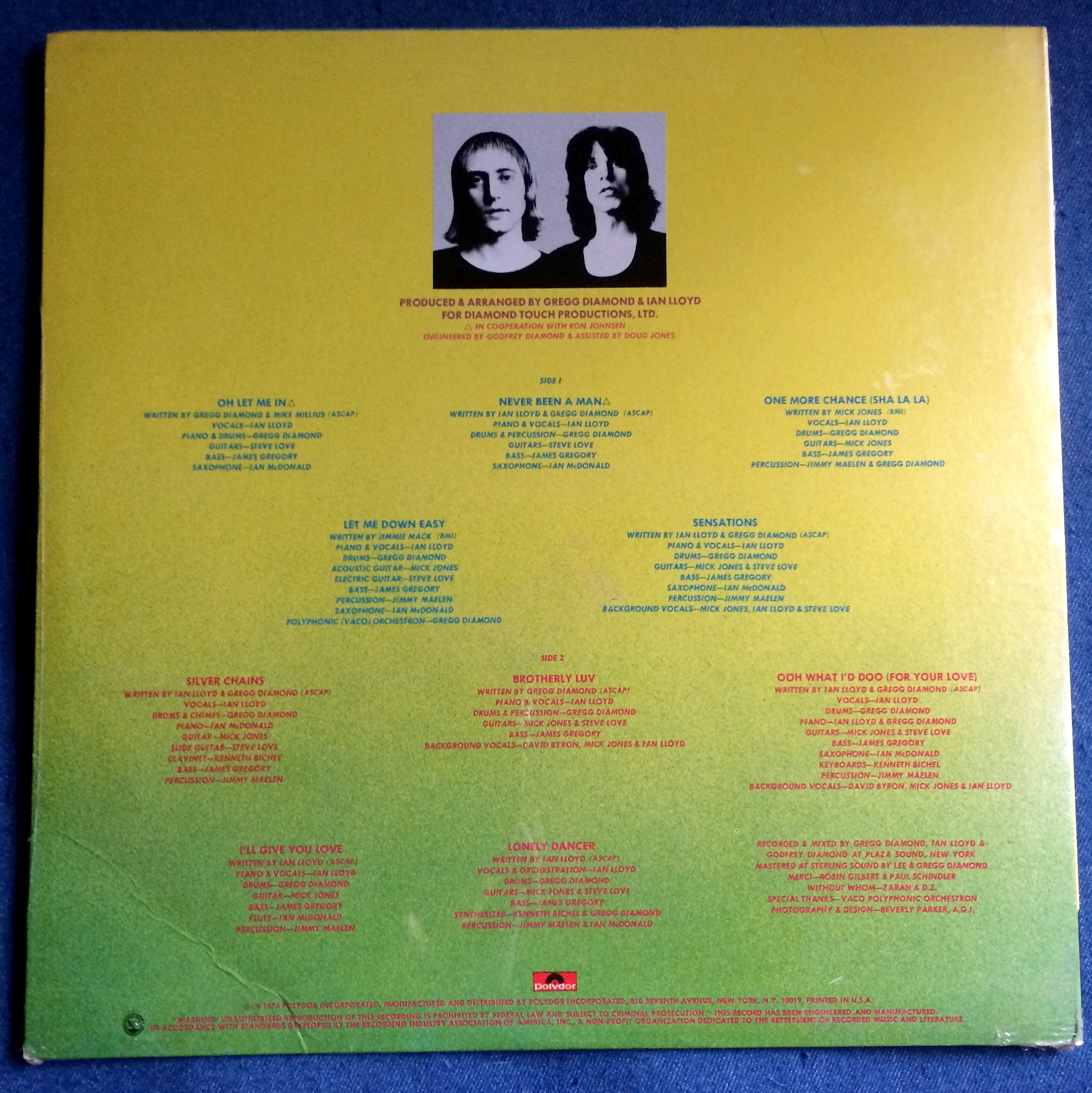 IAN LLOYD SEALED First Ian Lloyd Solo Lp 1976 Original Vintage Vinyl ...