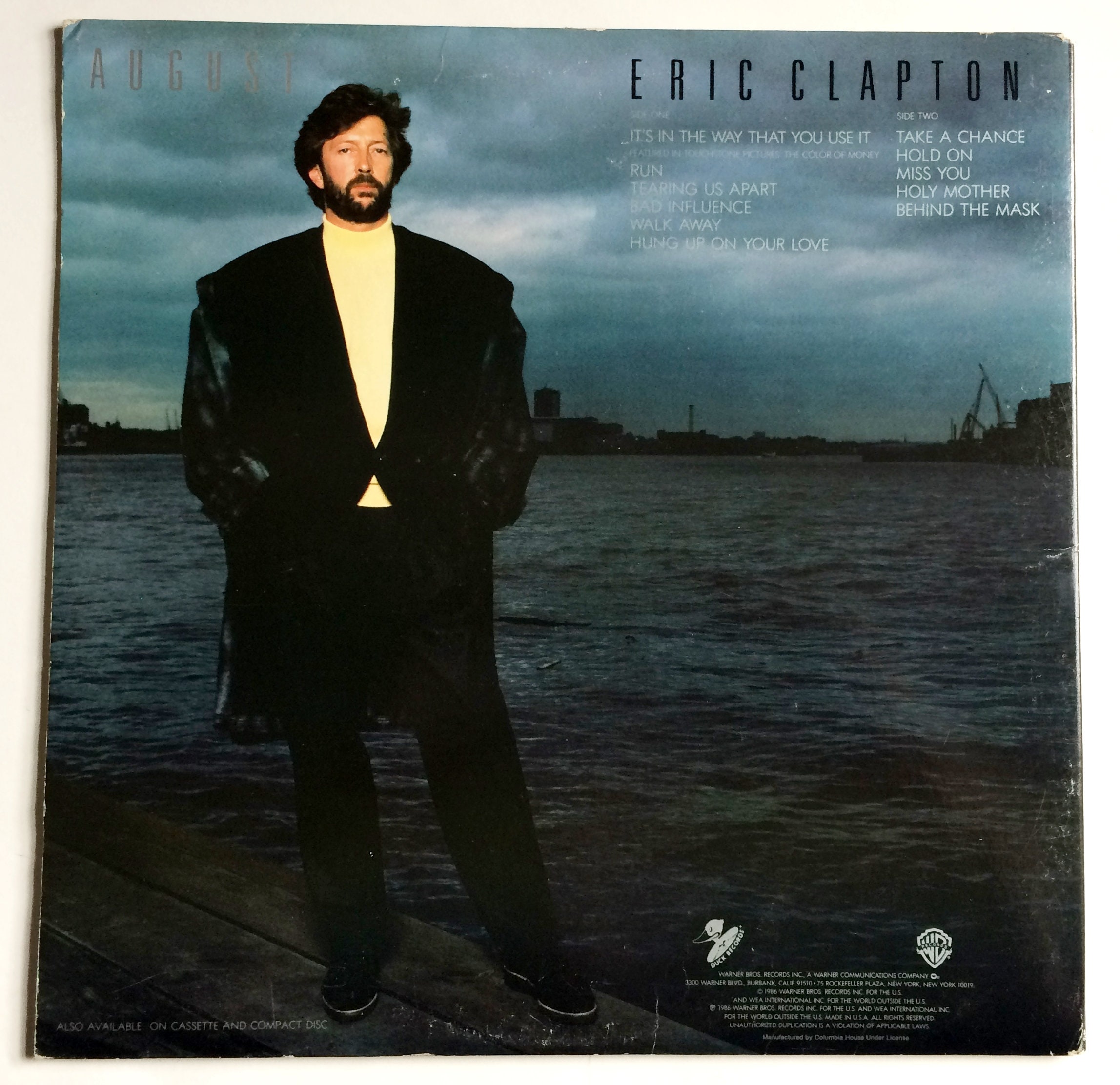 ERIC CLAPTON - AUGUST Lp 1986 Original Vintage Vinyl Record Album - Etsy