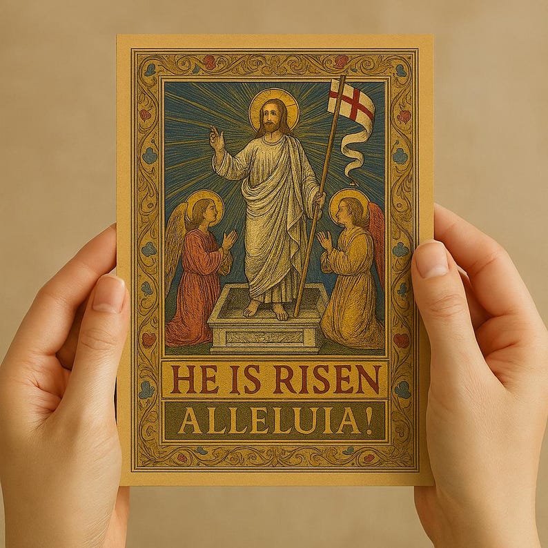 Sacred Easter Blessings: Set of 4 Printable Catholic Cards & Agnus Dei ...