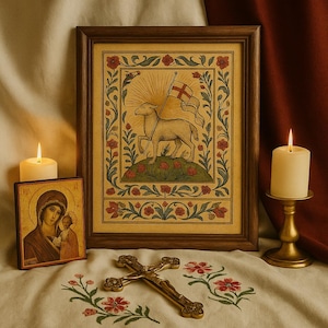 Sacred Easter Blessings: Set of 4 Printable Catholic Cards & Agnus Dei ...
