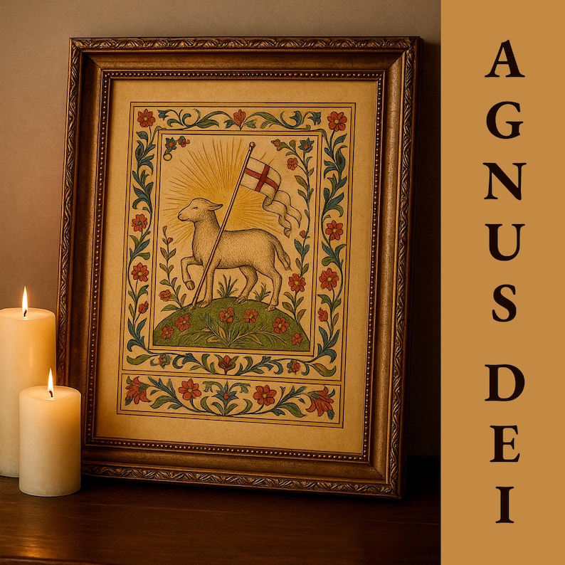 Sacred Easter Blessings: Set of 4 Printable Catholic Cards & Agnus Dei ...