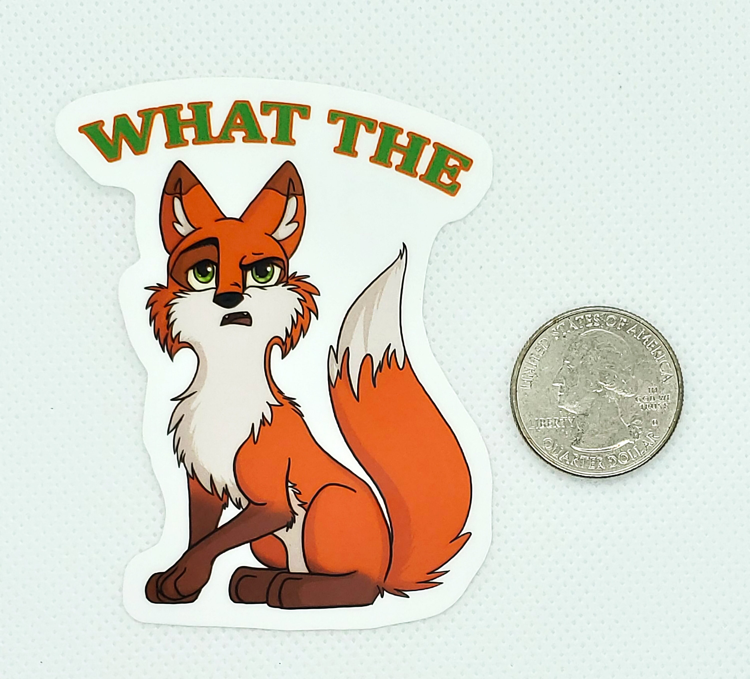 What the Fox Sticker Large Matte Stickers Large Sticker | Etsy
