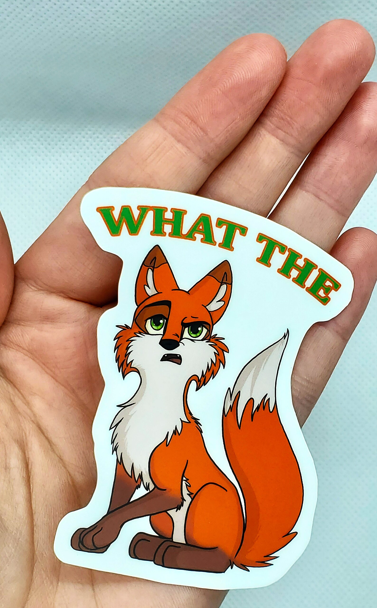 What the Fox Sticker Large Matte Stickers Large Sticker | Etsy