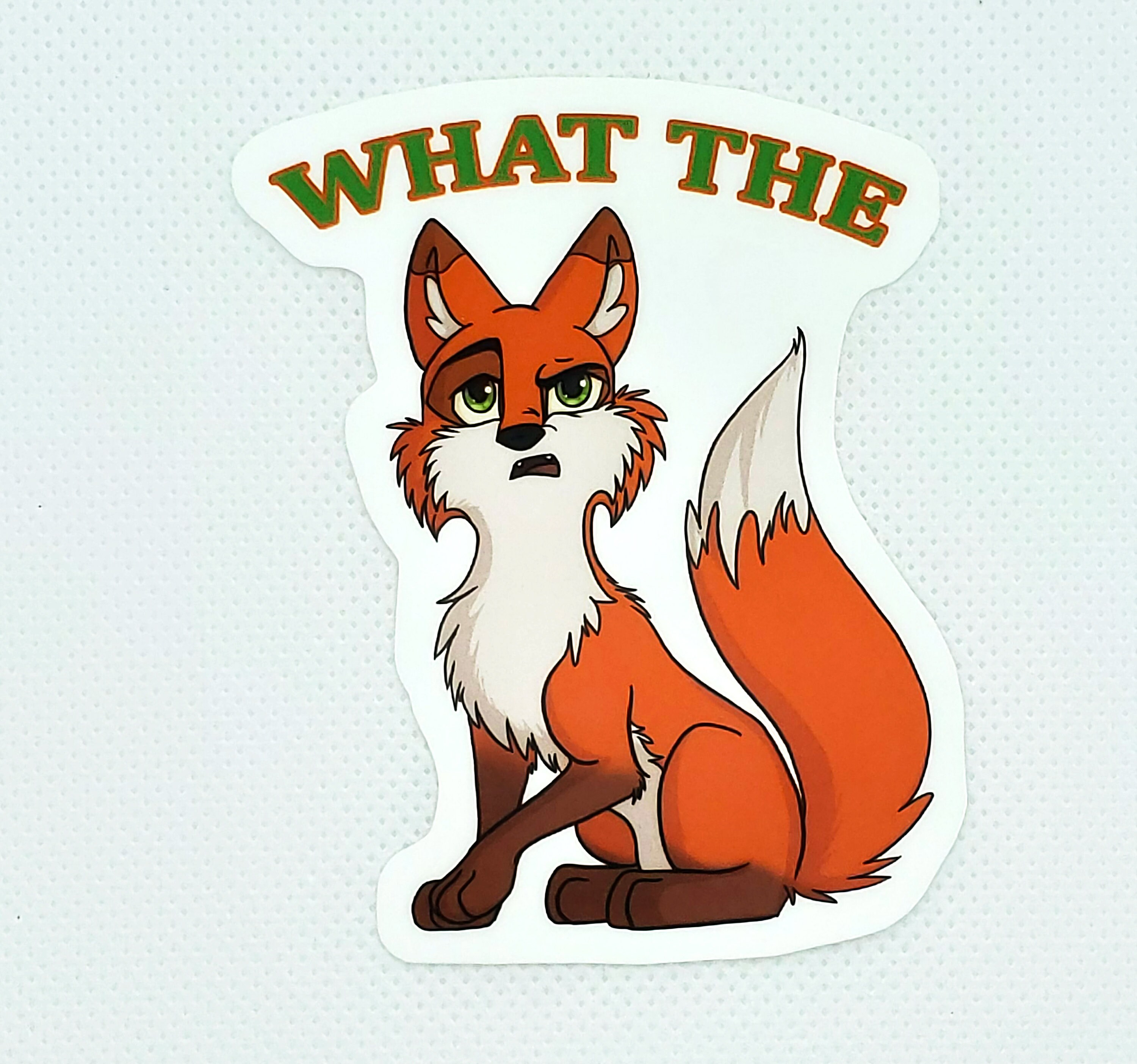 What the Fox Sticker Large Matte Stickers Large Sticker | Etsy