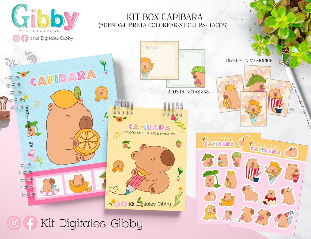 DIGITAL FILE- Capybara Kit Box (pptx-pdf) - Etsy