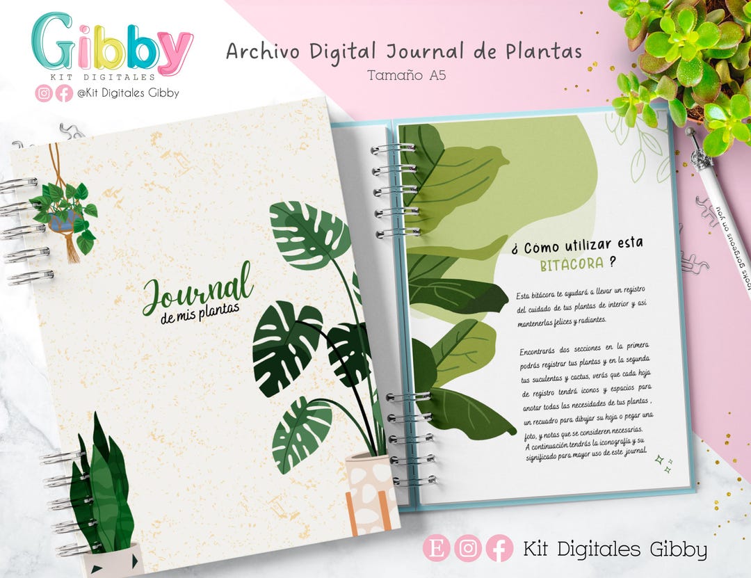 DIGITAL FILE - Bella Plant Journal A5 - Etsy
