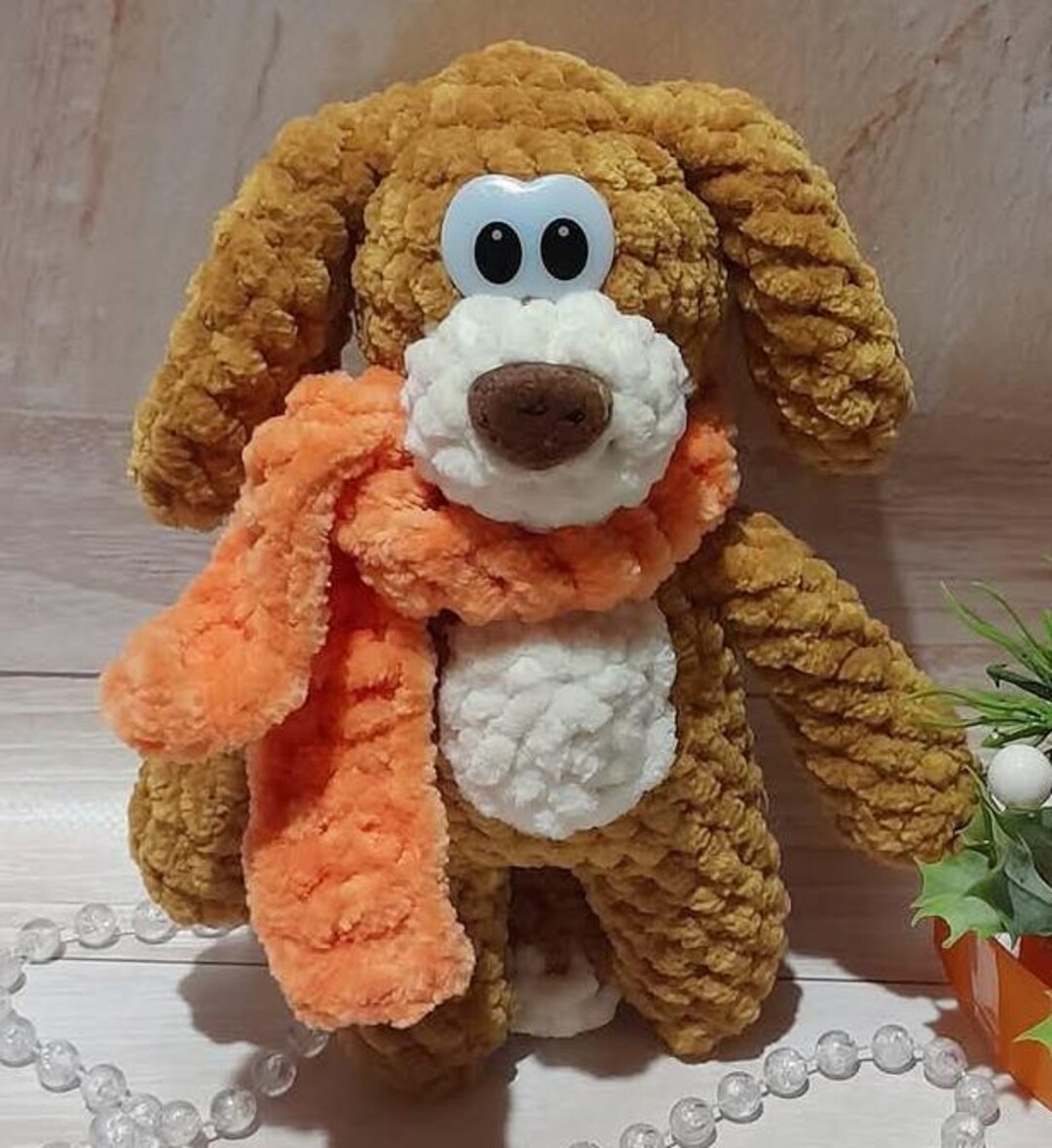 Plush Toy "dog With a Scarf" Gift for Children - Etsy